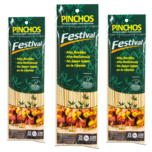 Pinchos y Brochetas 100% de Bambú - Productos Festival